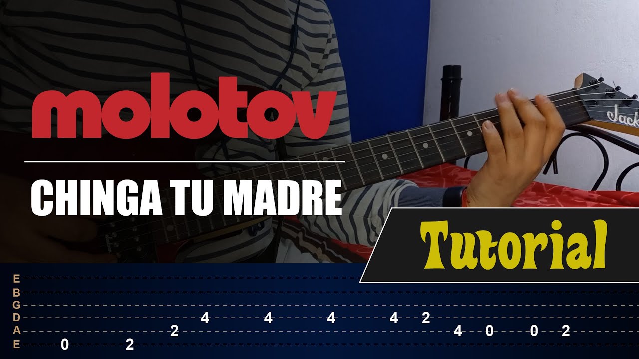Como tocar Chinga tu Madre en guitarra eléctrica con tabs (Guitar Cover ...