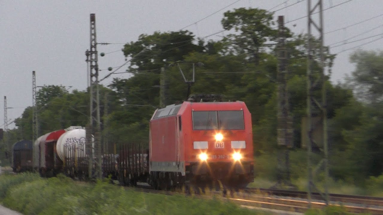 German Railways Class 185 with short freight train - YouTube