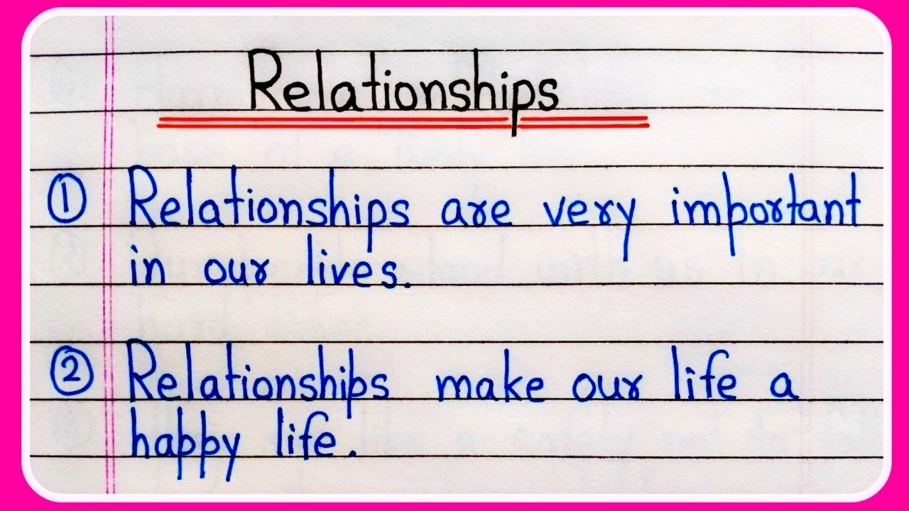 10 lines essay on relationships in English | Relationships 10 lines ...