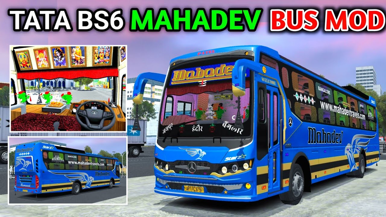 How to add TATA BS-6 MAHADEV Bus Mod in Bus Simulator Indonesia ...