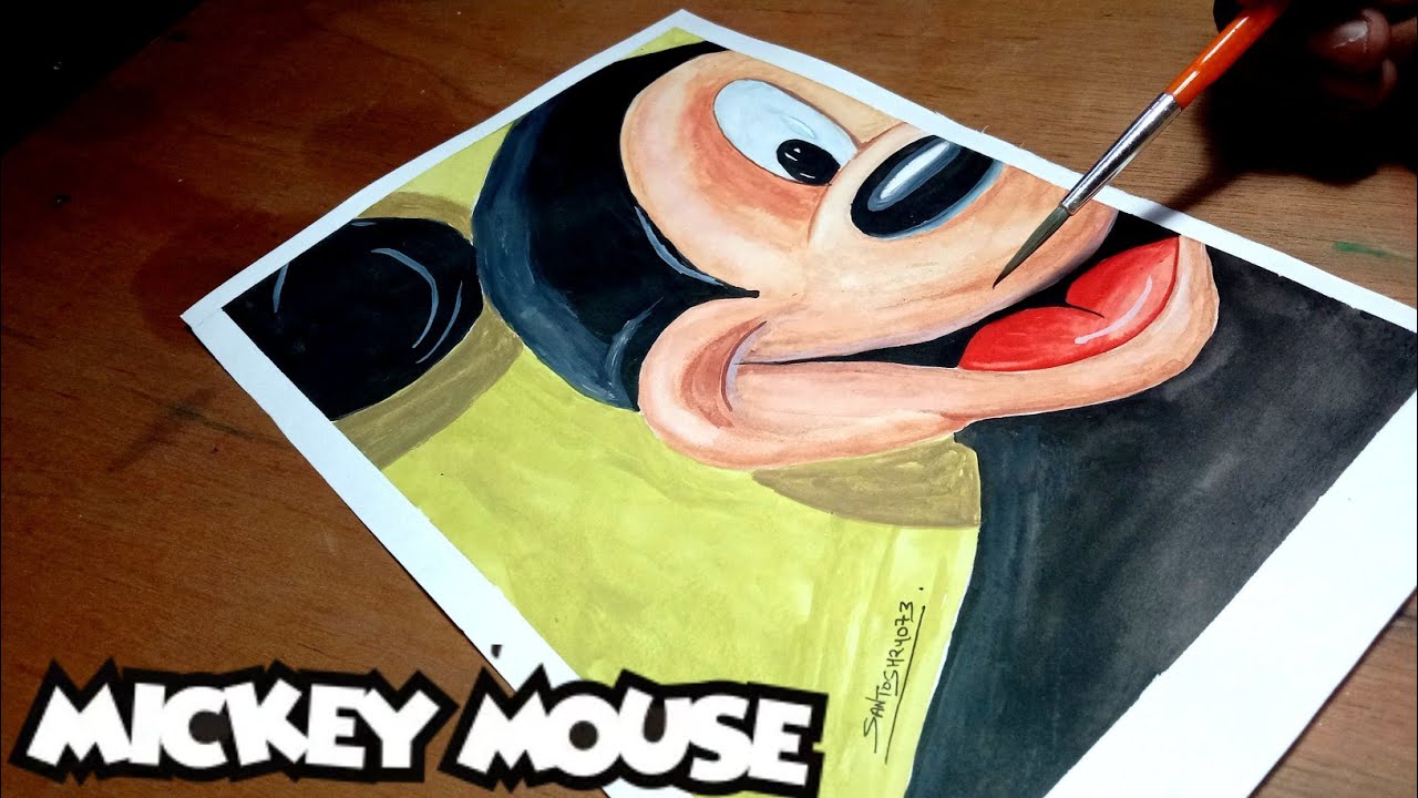 Mickey mouse water color painting | Mickey mouse clubhouse | watercolor ...