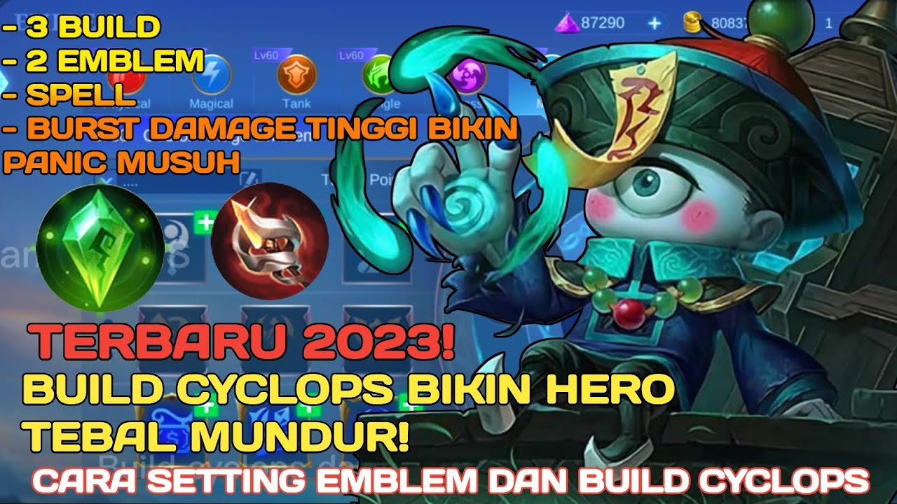 NEW PATCH-CARA SETTING EMBLEM DAN BUILD CYCLOPS PALING SAKIT 2023 ...