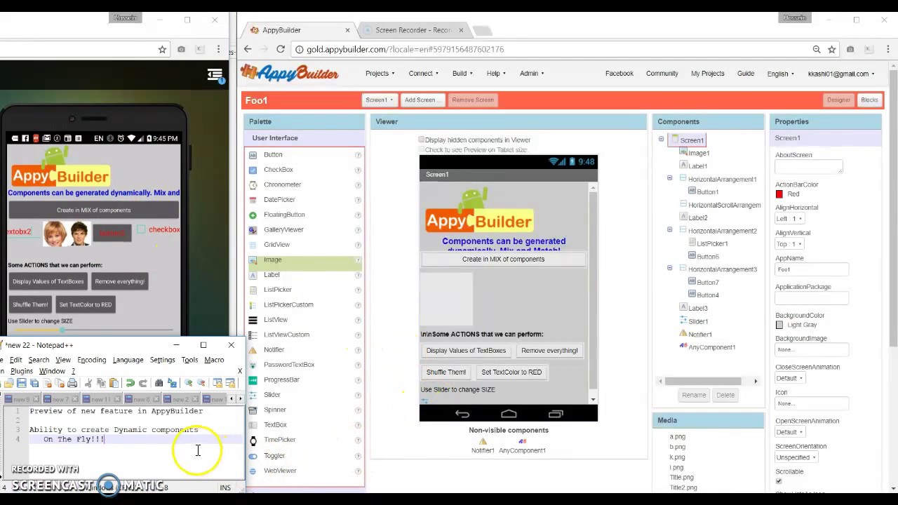 AppyBuilder Dynamic Components Generation - YouTube