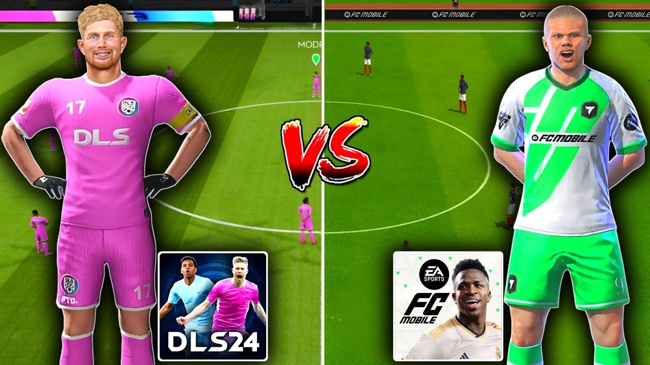 DLS 24 VS FC MOBILE FULL GAME COMPARISON | GRAPHICS, REALISTIC ...