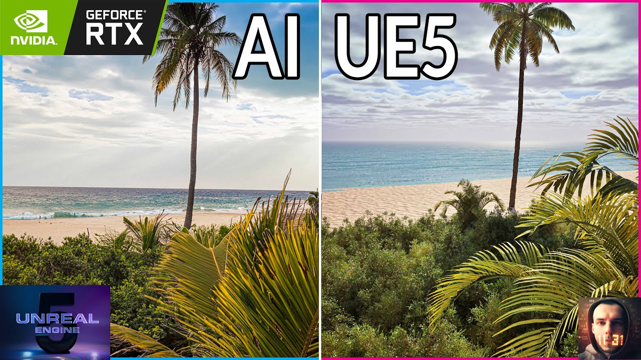 |From AI Image to Unreal Engine 5 Scene| #13 | Virtual Beach Paradise ...