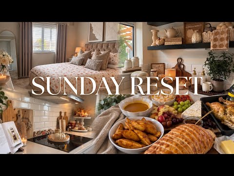 SUNDAY RESET 🧺 Getting My Life Together for a New Week | Clean, Organise, Self Care & Cosy Home