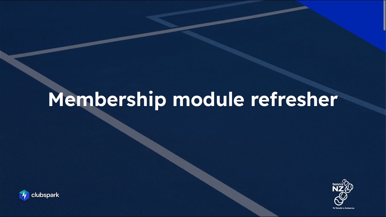 Webinar Series: Clubspark Membership Module Refresher 2025 - YouTube