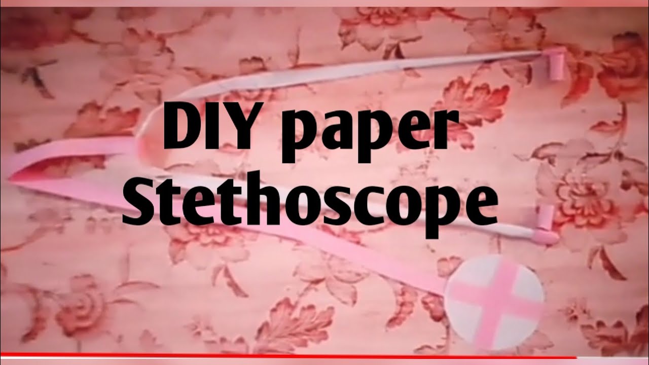 DIY paper Stethoscope// how to make paper Stethoscope - YouTube