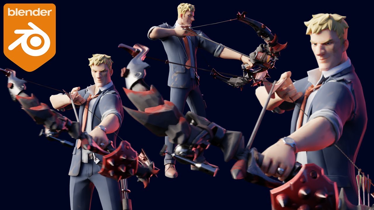 How to use/set up a Fortnite bow in Blender - YouTube