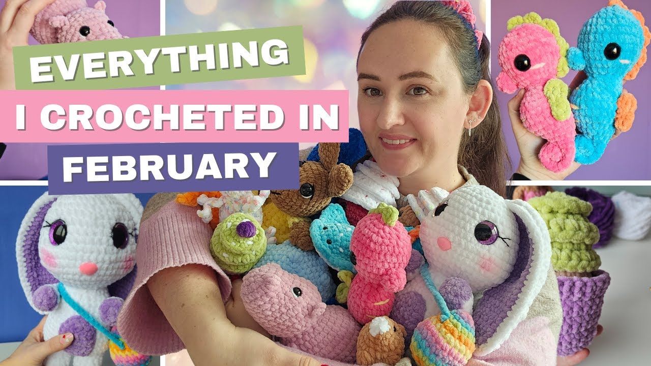 Everything I crocheted in February, summer crochet patterns, easter ...