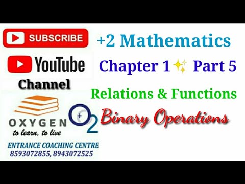 Binary Operations (Malayalam) | Relations and Functions (Part 5) | +2 Mathematics - YouTube