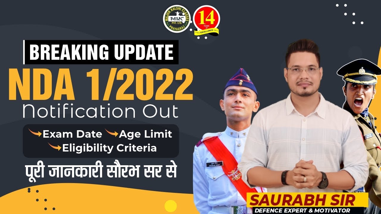 NDA 1 2022 NOTIFICATION OUT | Exam Date, Age Criteria, Full Selection ...