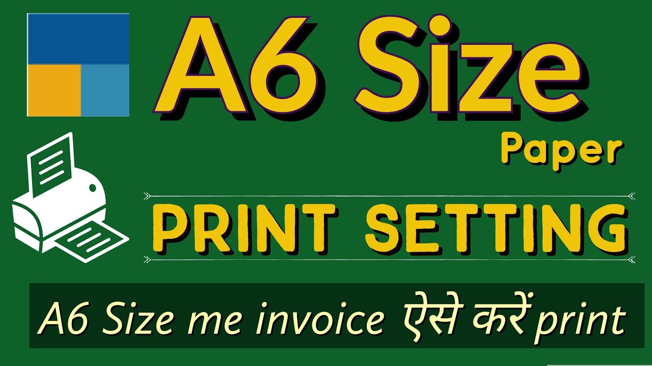 A6 size paper print setting for invoices in Tally Prime l how to set A6 ...