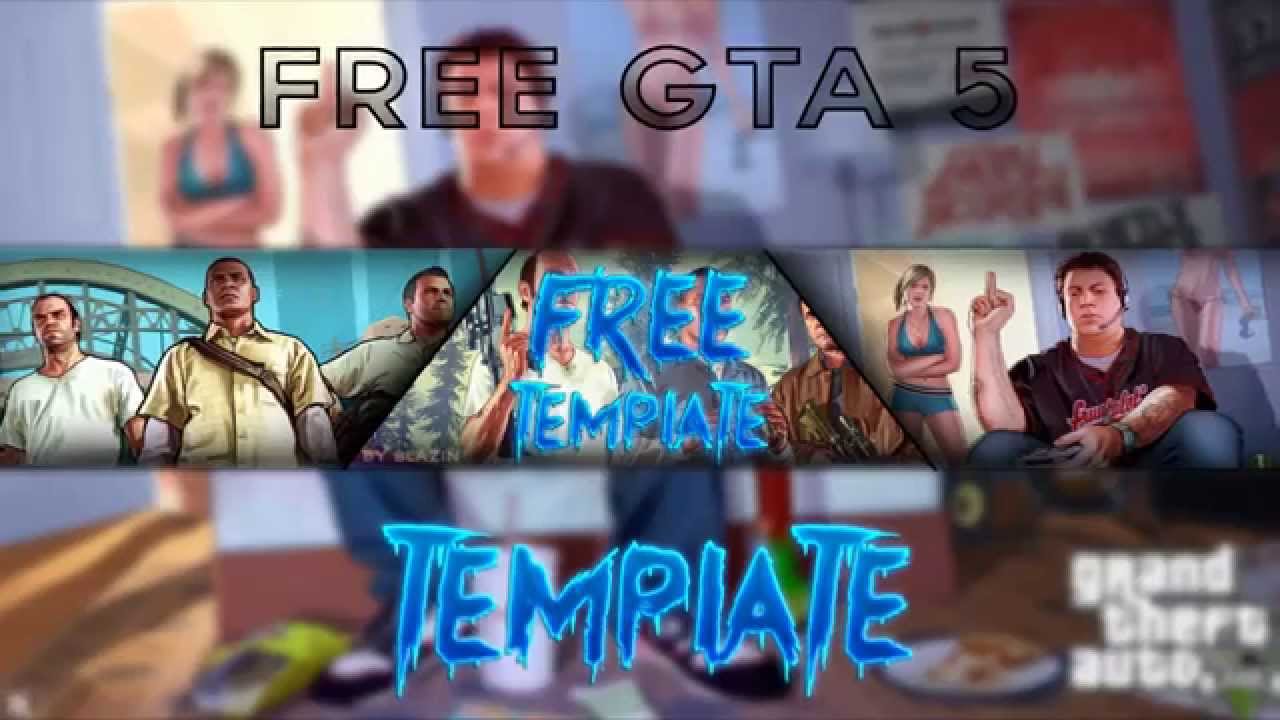 FREE GTA 5 BANNER TEMPLATE | PHOTOSHOP - YouTube