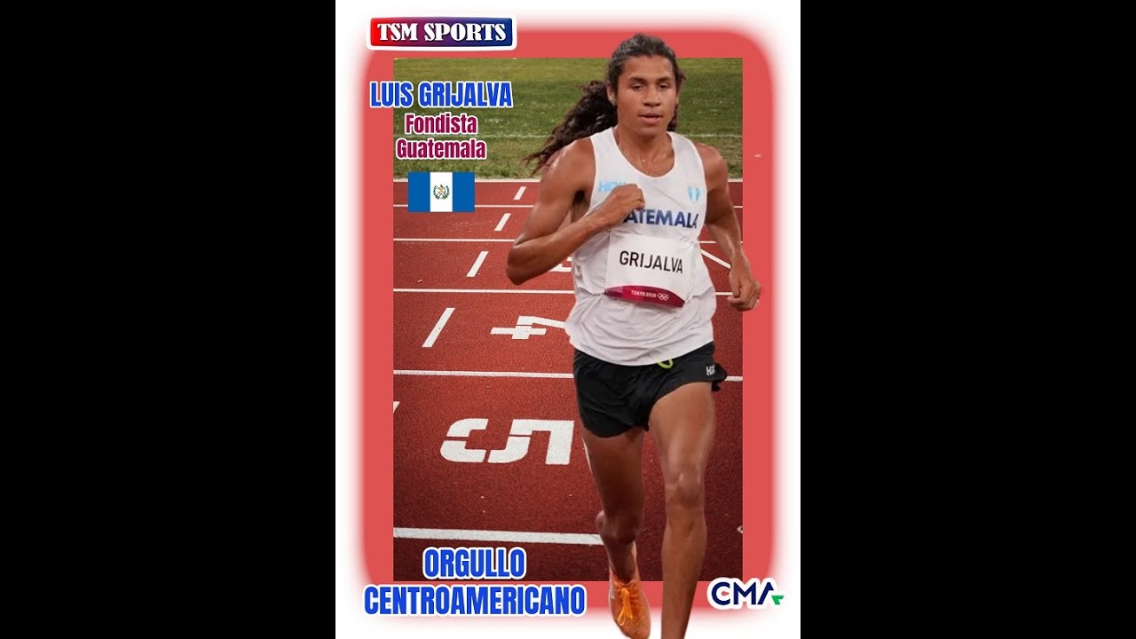 Luis Grijalva atleta de Guatemala saludando a sus seguidores durante el ...