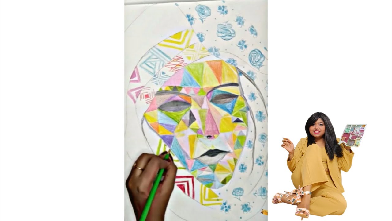HOW TO DRAW WOMAN FACE WITH COLOUR PENCIL | STEP-BY-STEP TUTORIAL - YouTube