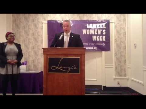 Senator Eileen Donoghue & Vice Mayor Dan Rourke speaking at Lowell ...