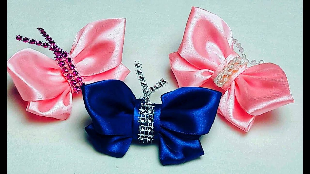 How To Make Cute Hair Clips "Butterflies" - DIY Hair Clips Tutorial ...
