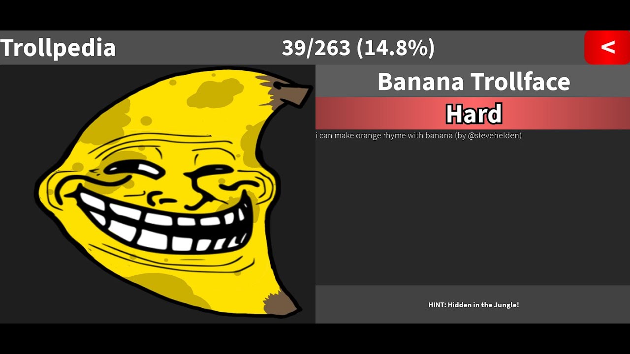 How to get Banana Trollface - Find The Trollfaces - YouTube
