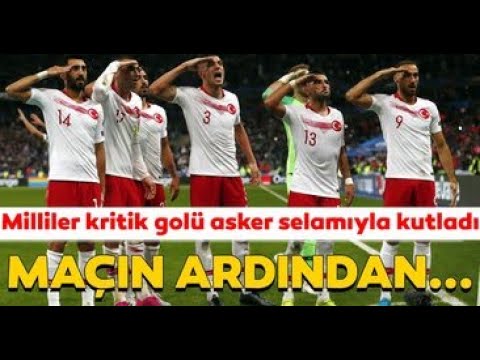 Fransa  Türkiye maçında coşku dolu anlar A Milliler golü asker selamı ile kutladı maçtan sonra ise