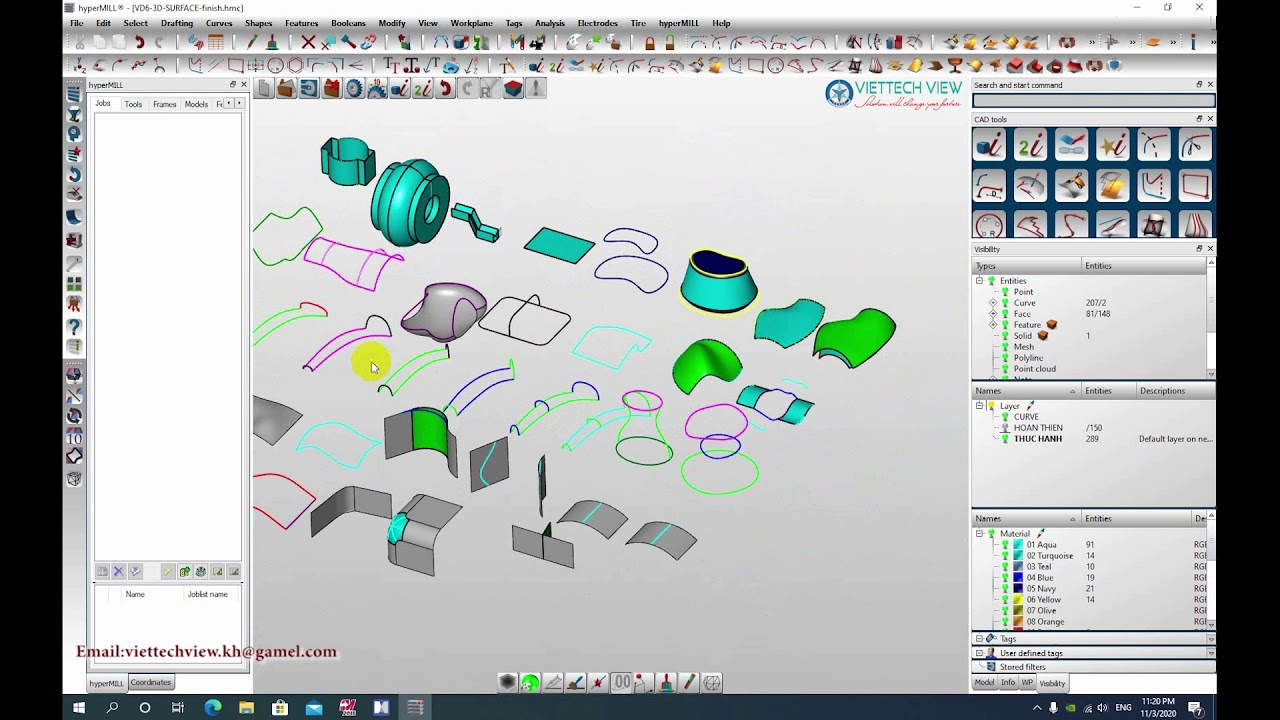 HYPER CAD S -19 offset 3D surface - YouTube