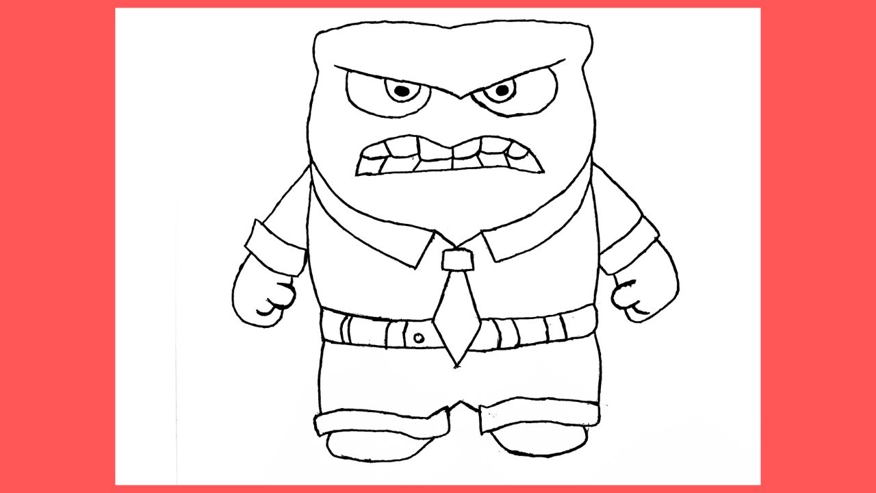 How to Draw Anger from Inside Out 2 - YouTube