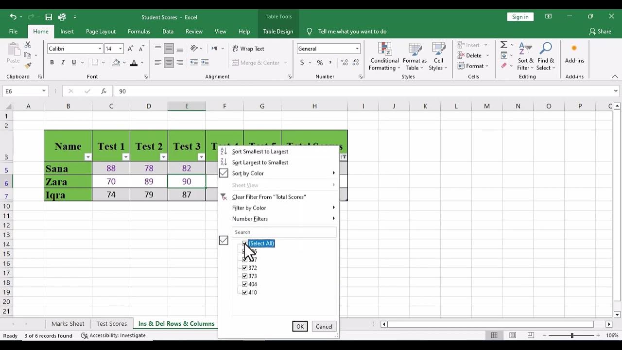 Sort and Filter Techniques in Excel | Insert Slicer | Excel Tutorials by #zonlinehub - YouTube