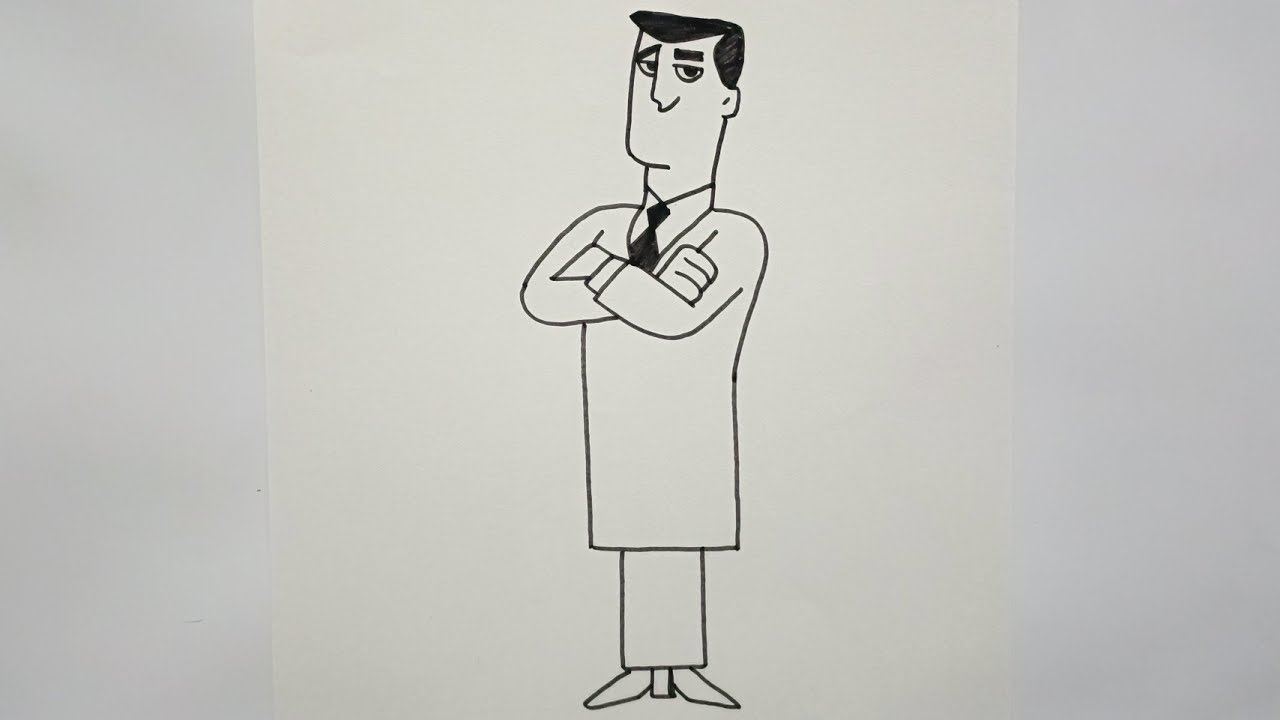 How to Draw Professor Utonium | Professor Utonium Drawing - YouTube