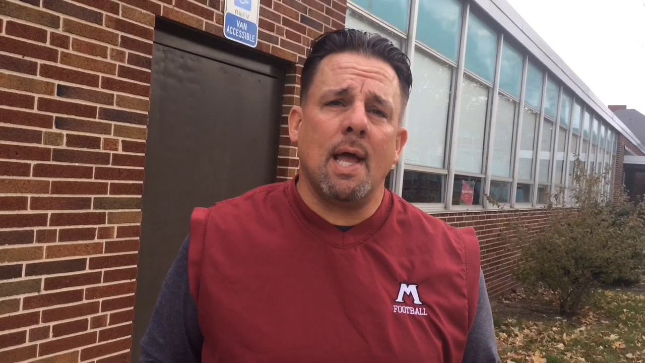 Muskegon coach Shane Fairfield talks about state semifinals - YouTube