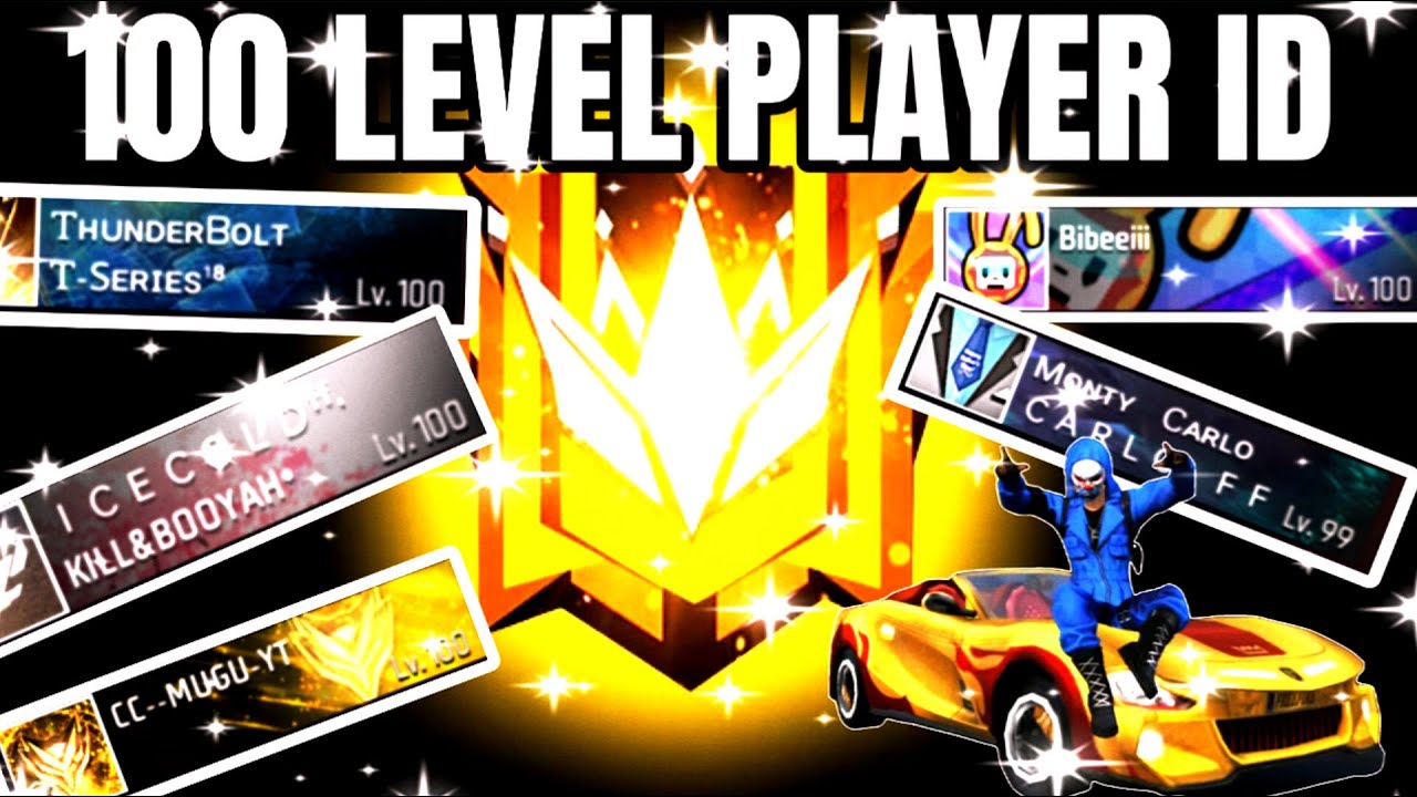free fire 100 level id | 100 level id in free fire | free fire mein 100 ...