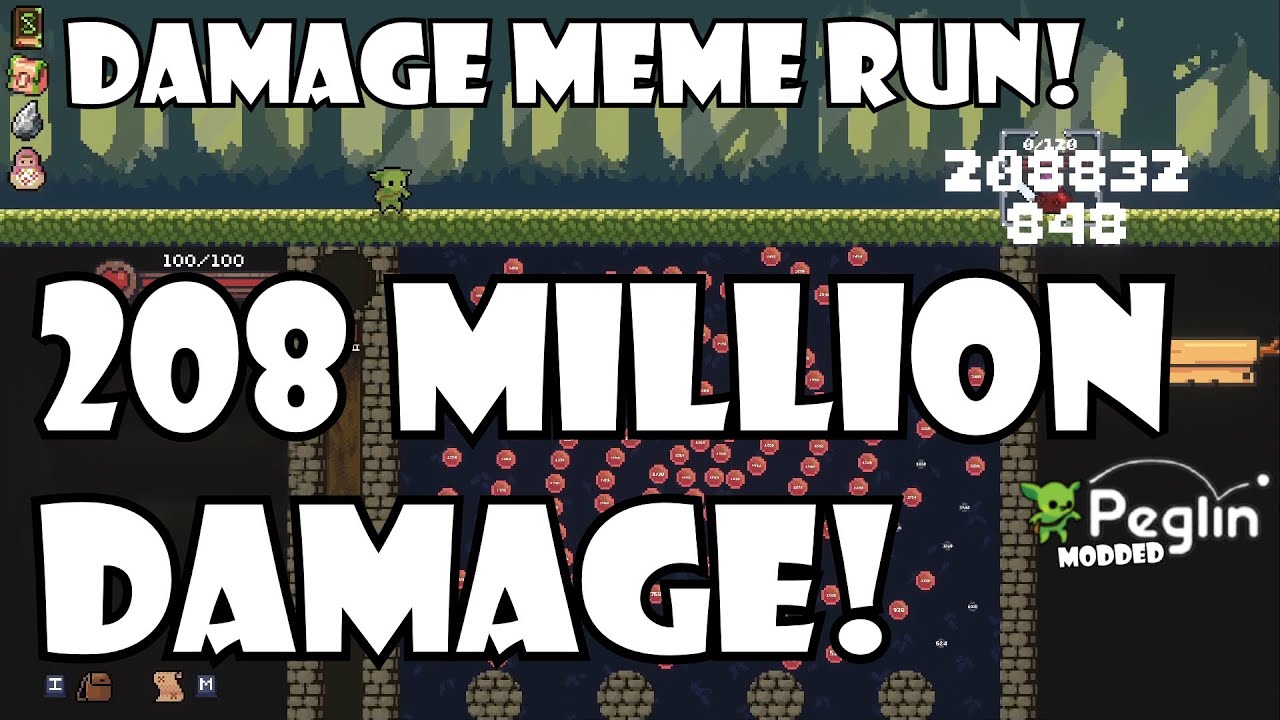208 MILLION damage Shot! | Peglin Meme run - YouTube