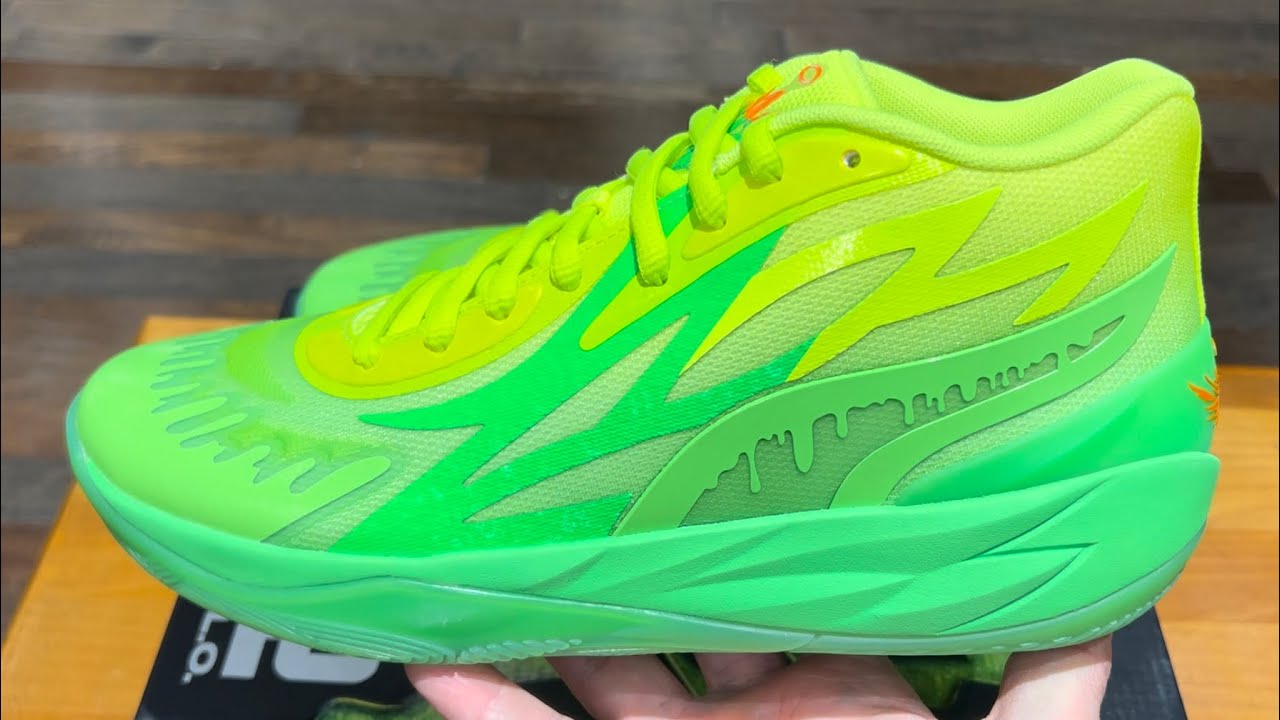 Puma MB.02 Nickelodeon Slime LaMelo Ball Shoes - YouTube