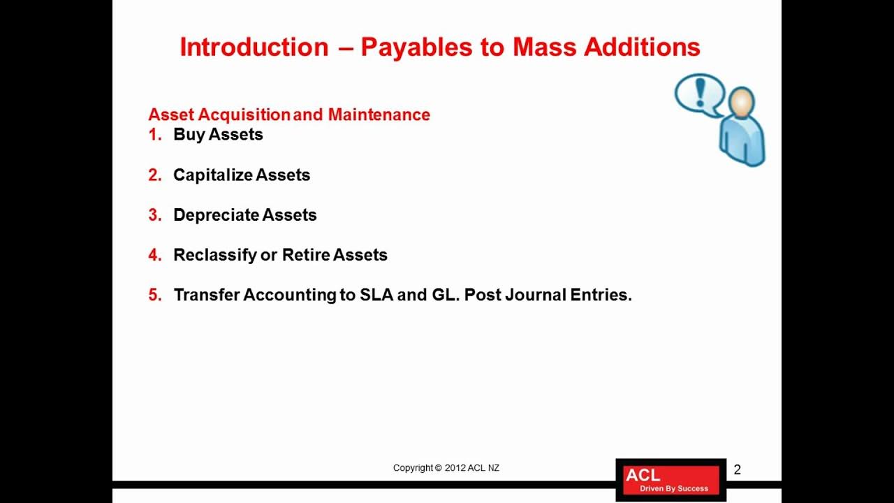 Oracle Payables to Asset Mass Additions - Introduction - YouTube