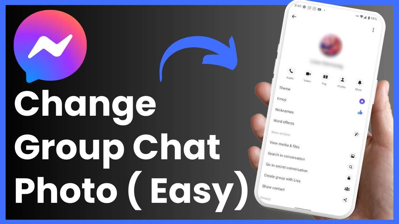 How to Change Group Chat Photo On Messenger ! - YouTube