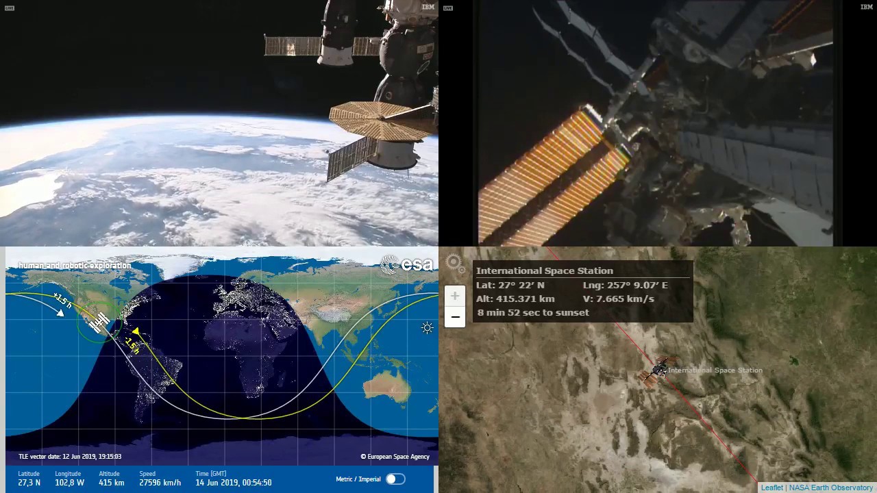 Evening American Coastlines - NASA/ESA ISS LIVE Space Station With Map ...