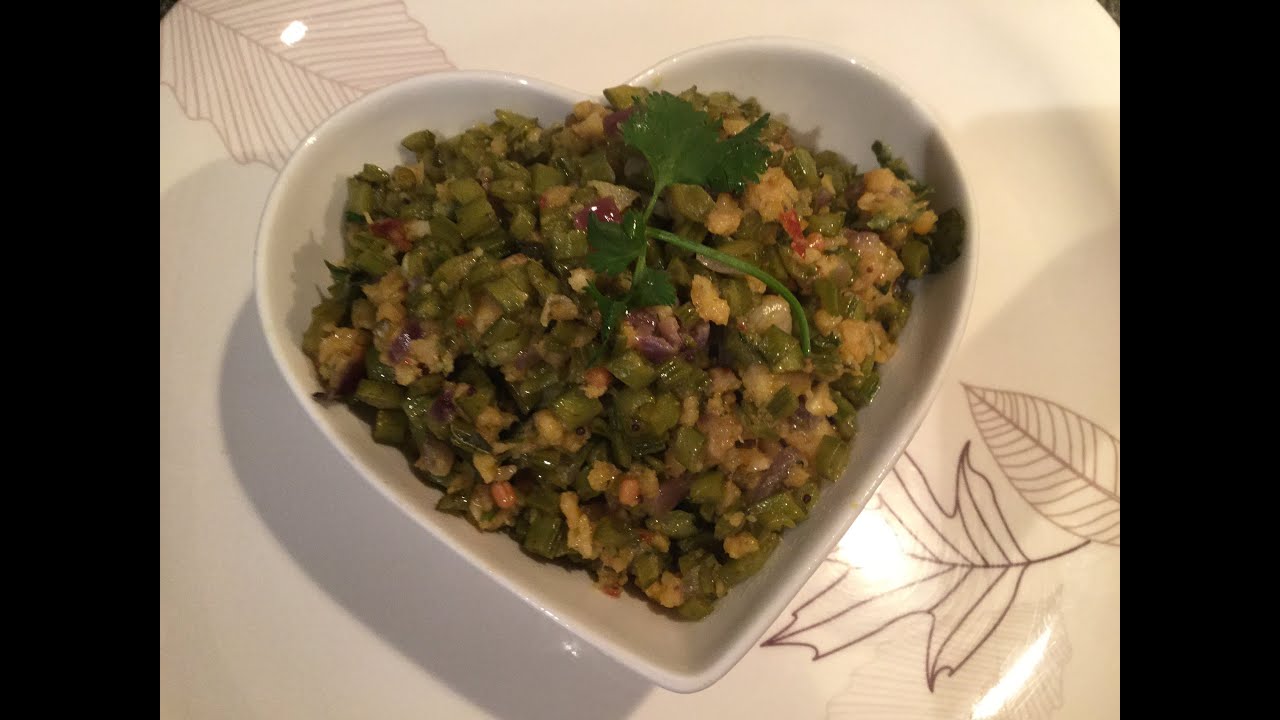 Kothavarangai paruppu usili or cluster beans usili - YouTube