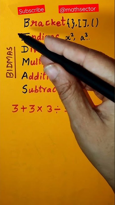 BIDMAS problem - YouTube