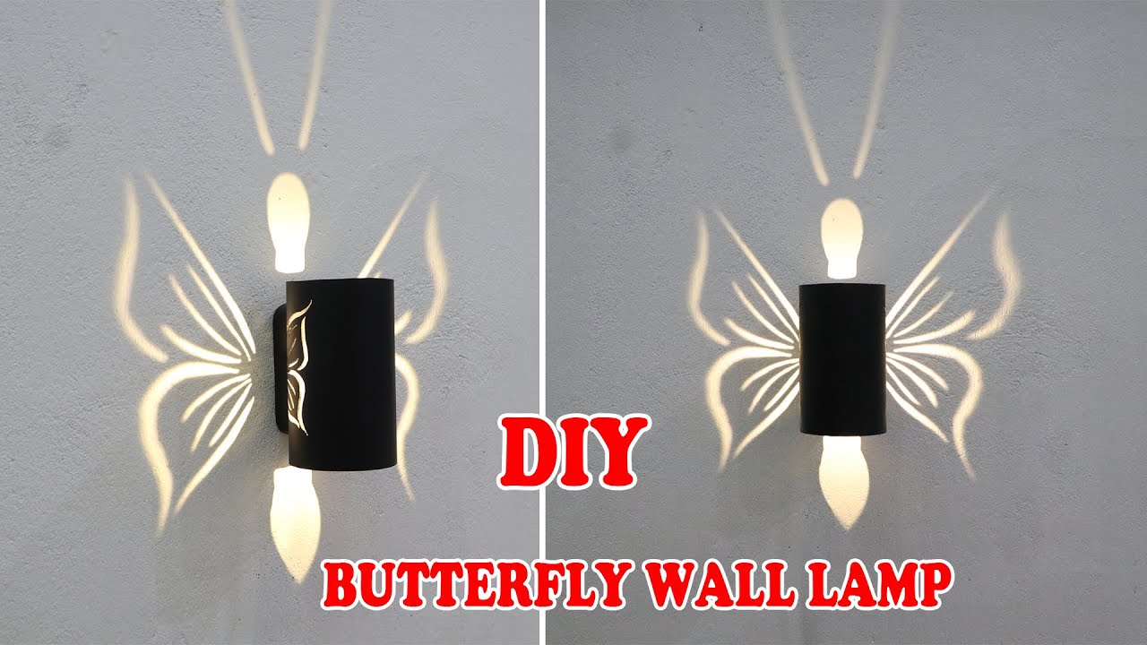 Modern Lighting Ideas from PVC Pipe | Make a Butterfly Wall Lamp - YouTube