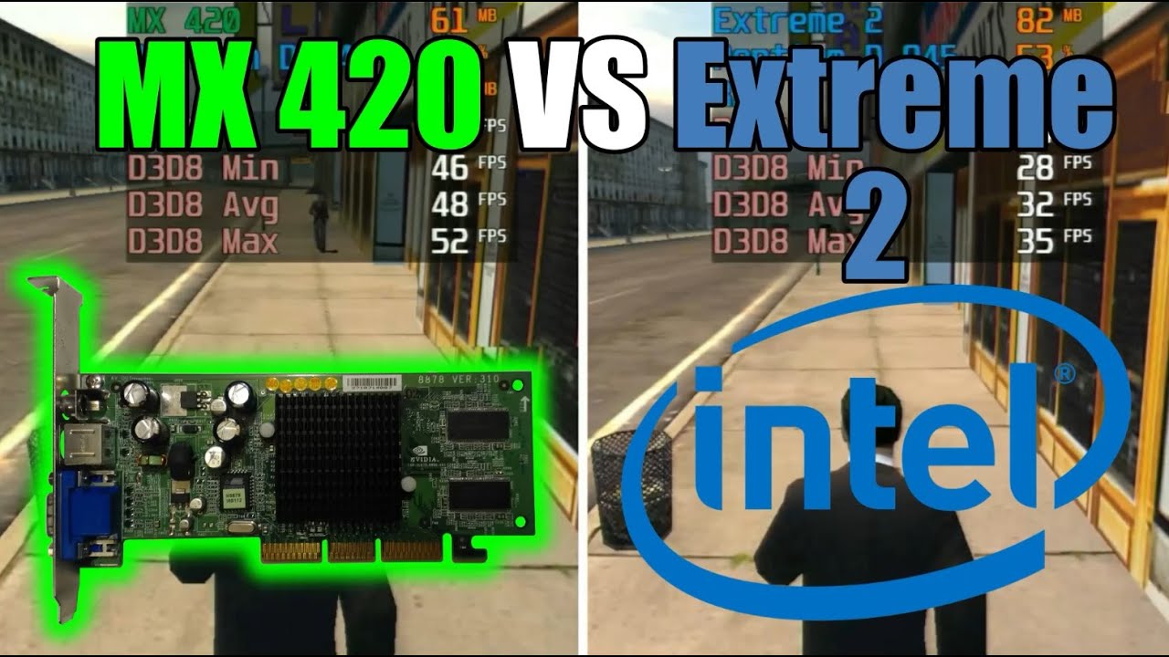 GeForce4 MX 420 vs Intel Extreme Graphics 2 Test In 4 Games (No FPS ...
