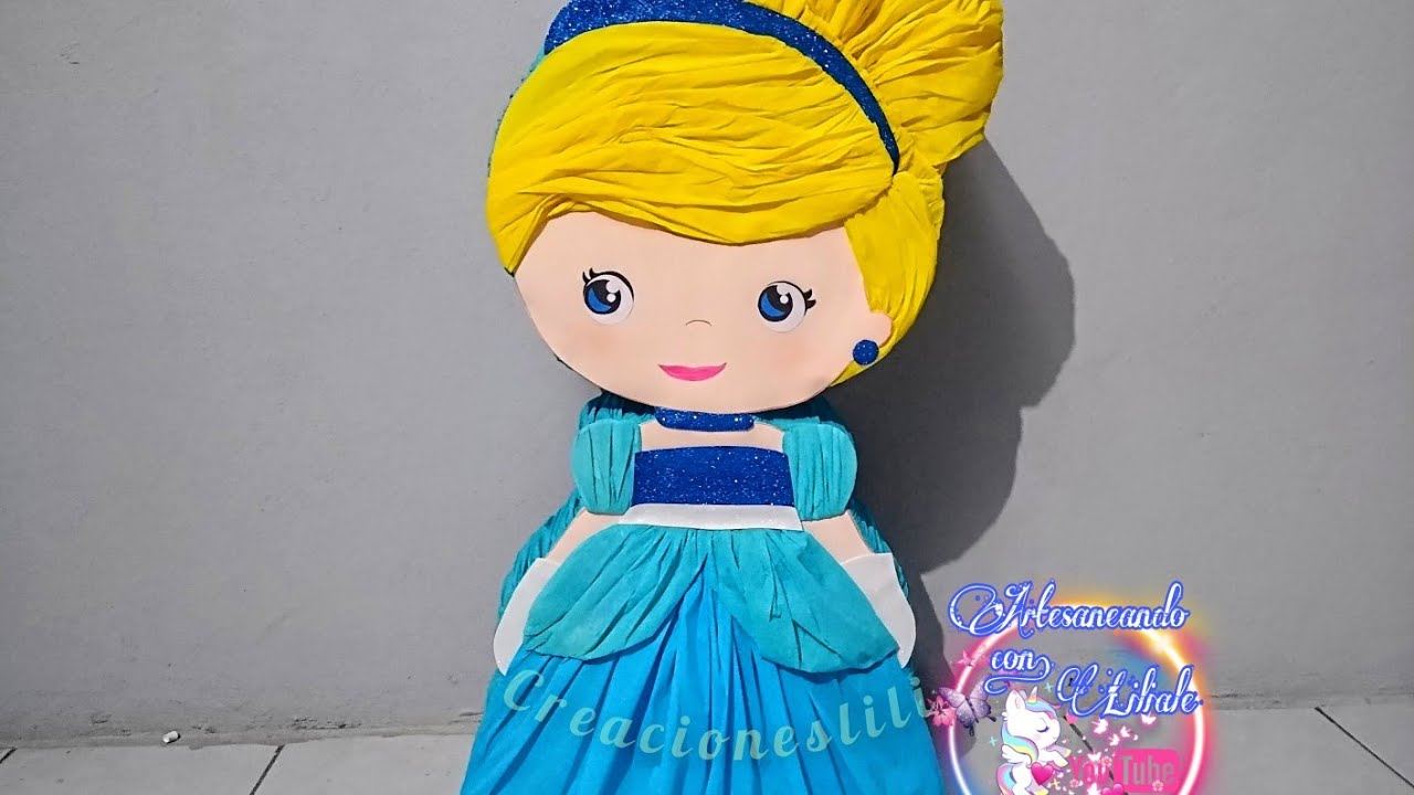 cómo hacer piñata de la Cenicienta bebé - YouTube
