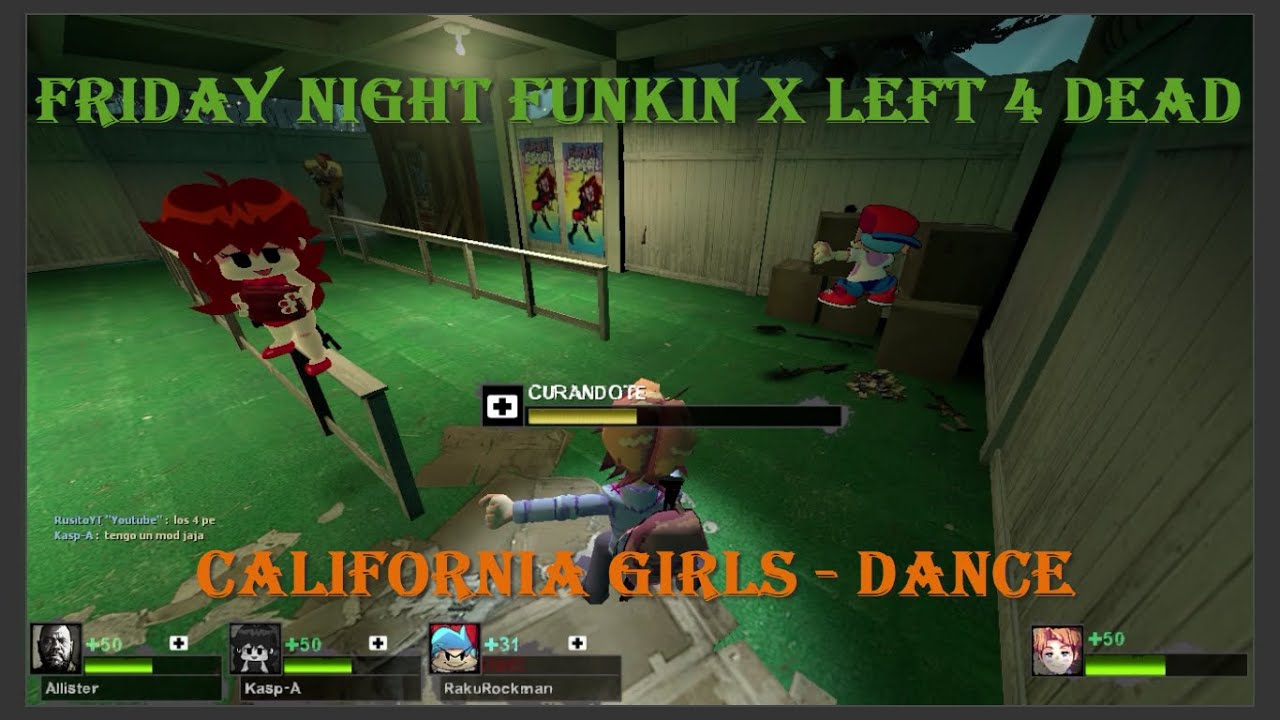 FNF X Left 4 Dead - California Girls Dance - YouTube