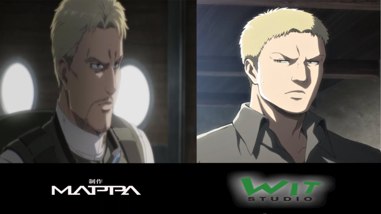 COMPARAISON ATTAQUE DES TITANS MAPPA VS WIT STUDIO SAISON 4 - YouTube