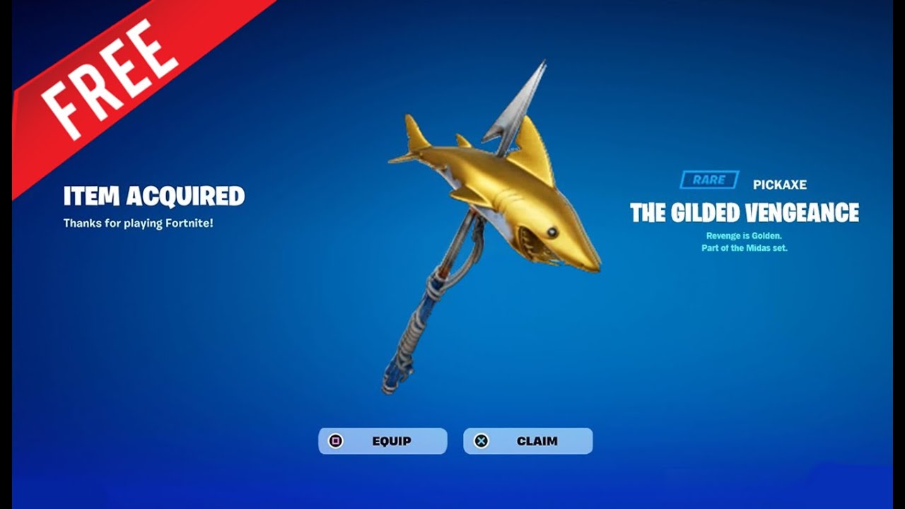 How to Get The GILDED VENGEANCE pickaxe for FREE! - YouTube