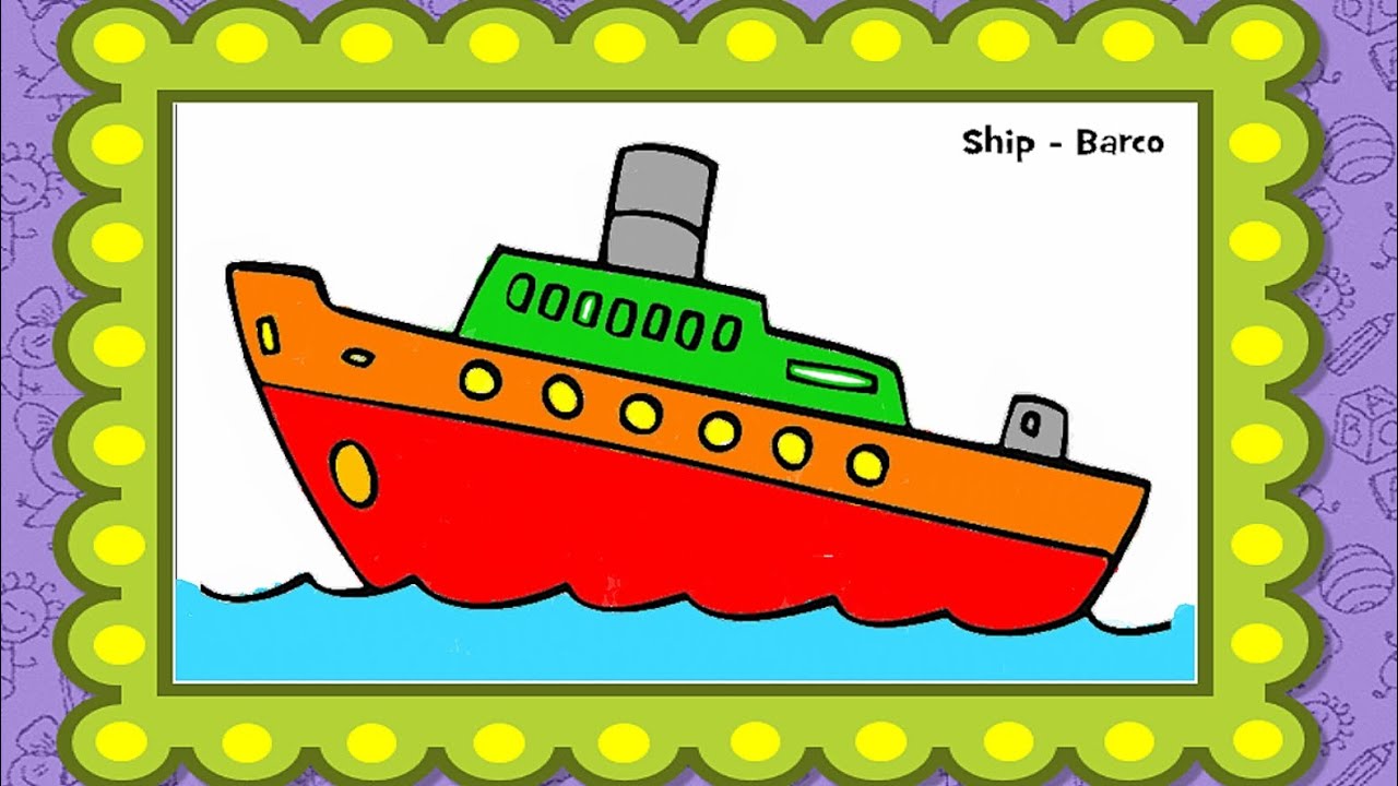 Menggambar dan Mewarnai Transportasi KAPAL Drawing and Coloring ...