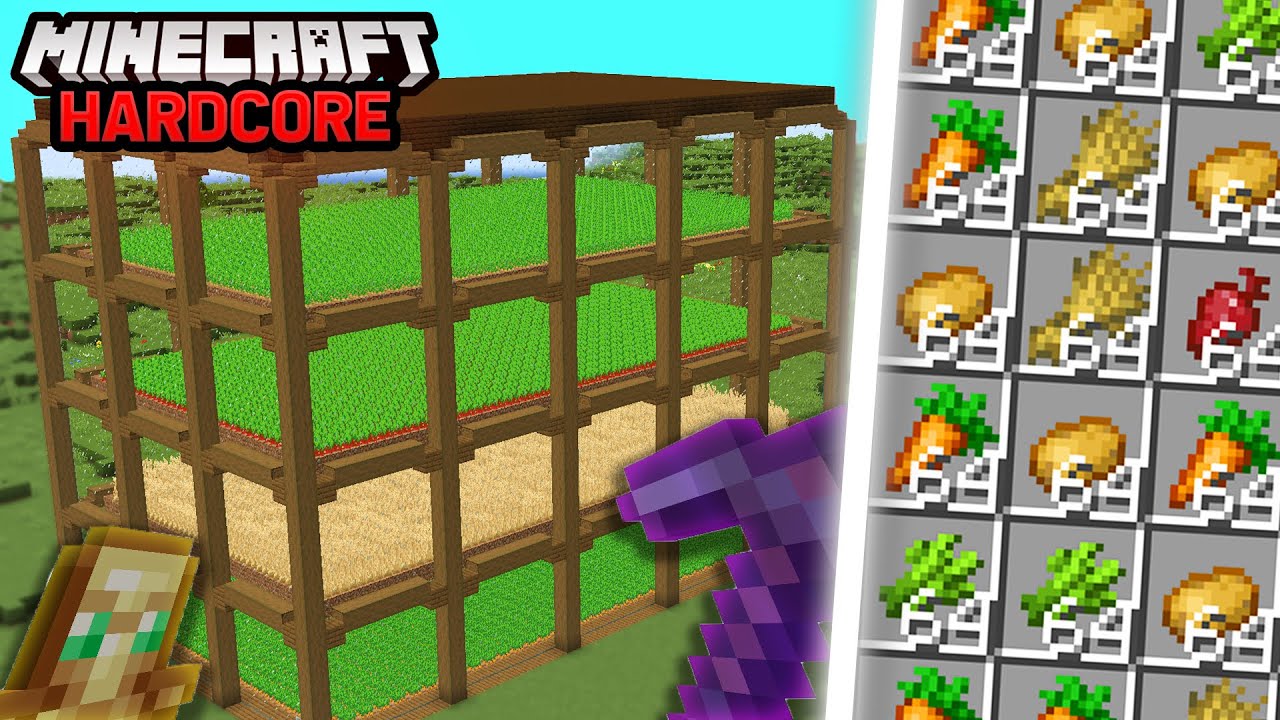 I Built 10 MEGA-FARMS in Minecraft Hardcore (Ep4) - YouTube
