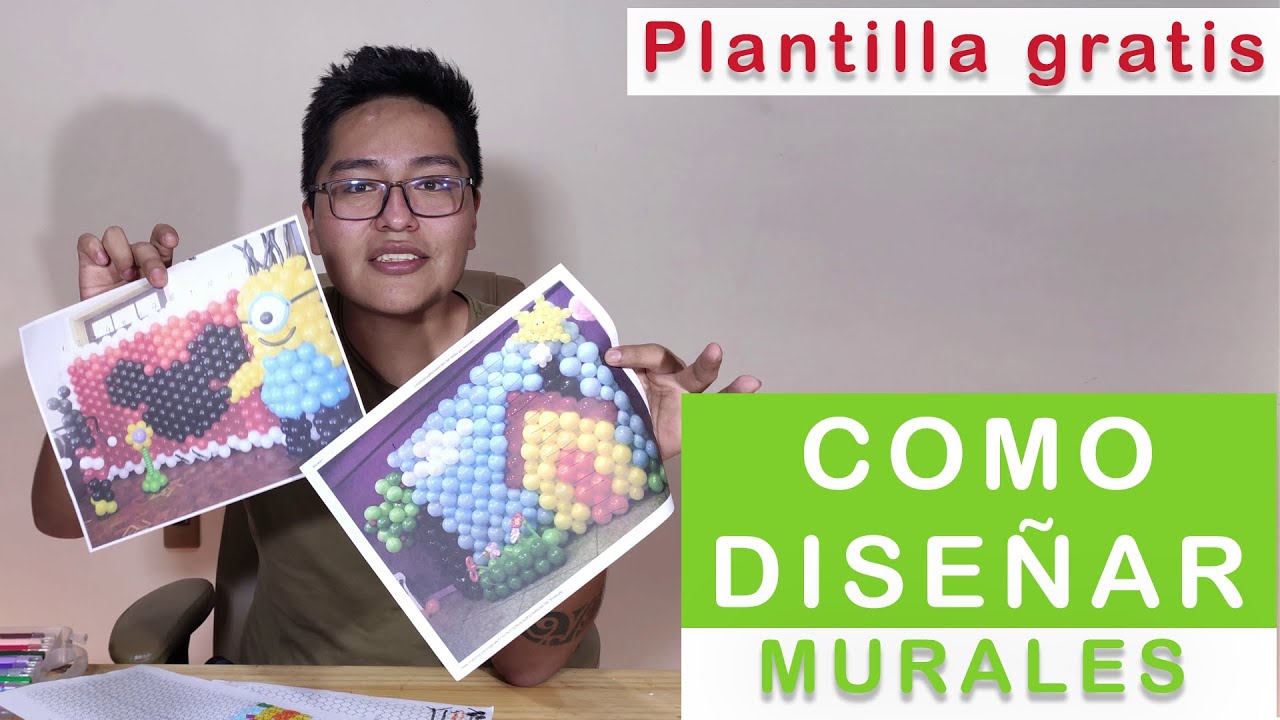 COMO DIBUJAR UN MURAL DE GLOBOS 🎈 incluye plantillas - YouTube