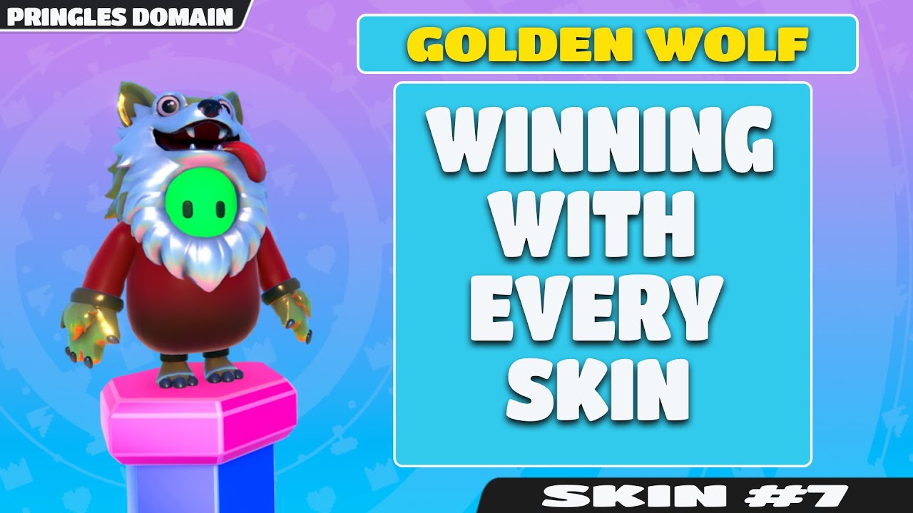 Winning With Every Skin In FALL GUYS #7 GOLDEN WOLF - YouTube