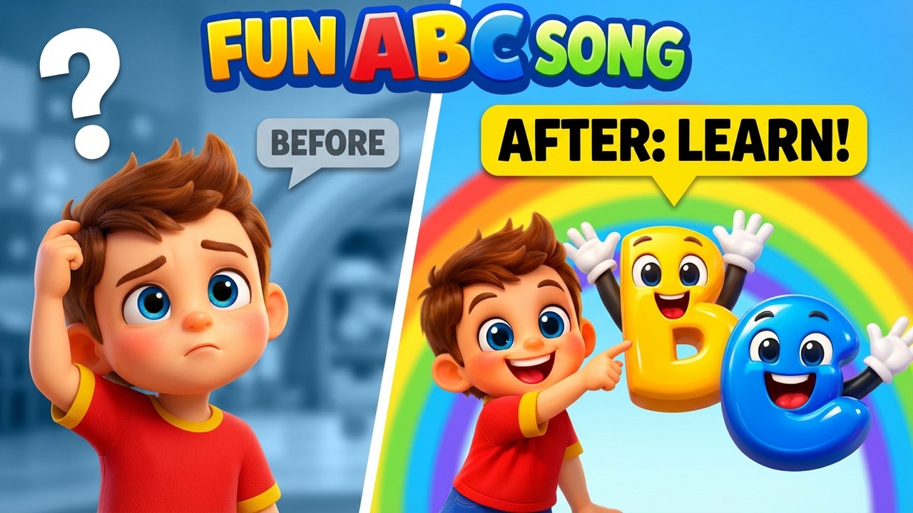 Cute Alphabet Characters | ABC Song for Kids | Learn Letters A–Z - YouTube
