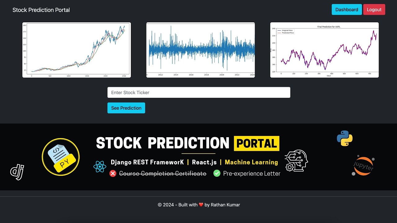 Build a Stock Prediction Portal – Django, React & Machine Learning - YouTube
