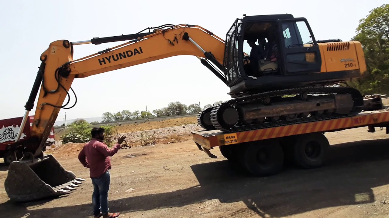 Pocklane Excavator jcb loading unloading system - YouTube